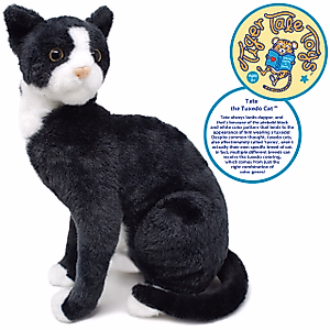 VIAHART Tate The Tuxedo Cat - 14 Inch Stuffed Animal Plush Black and White Kitten - by Tiger Tale Toys