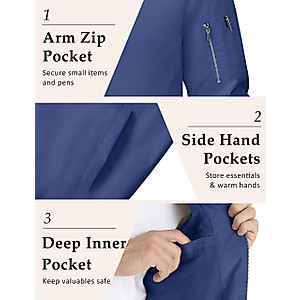 Mens Fall Jacket Bomber Jackets Varsity Jacket Men Lightweight Jacket Men Casual Jacket Outdoor Hiking Jackets Windbreak Jackets for Men