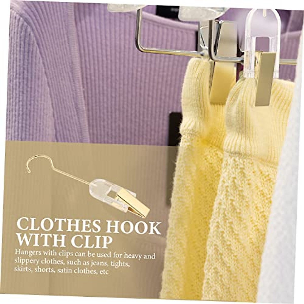 HANABASS 2pcs Coatpin Multipurpose Hanger Skirt Hangers Scarf Hangers for Closet Hat Hangers Clips Laundry Hooks with Clips Underwear Drying Rack Multi-Function Clothes Hangers Closet Hook
