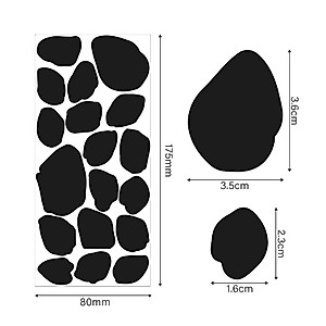 Chinco 12 Sheets Black Adhesive Circles Spotty Dog Circles Pads 216 Pieces Irregular Shape DIY Dots Label Dalmatian Spot Stickers for Halloween Party Dalmatian Costume Sewing DIY Decorations