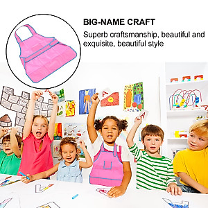 SOIMISS Children Painting Apron Painting Smock Painting Apron Overalls for Kids Overol Para Niño Kids Apron Children Drawing Plastic Art Supplies Children Painting Smock Child Apron