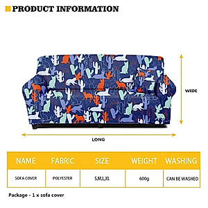 GOSTONG Leopard Print Sofa Cover Cushion Couch Stretch Couch Covers, Sofa Slipcover Furniture Protector for Living Room Universal Sofa Cover for Armchair/Loveseat/Couch/Big Sofa