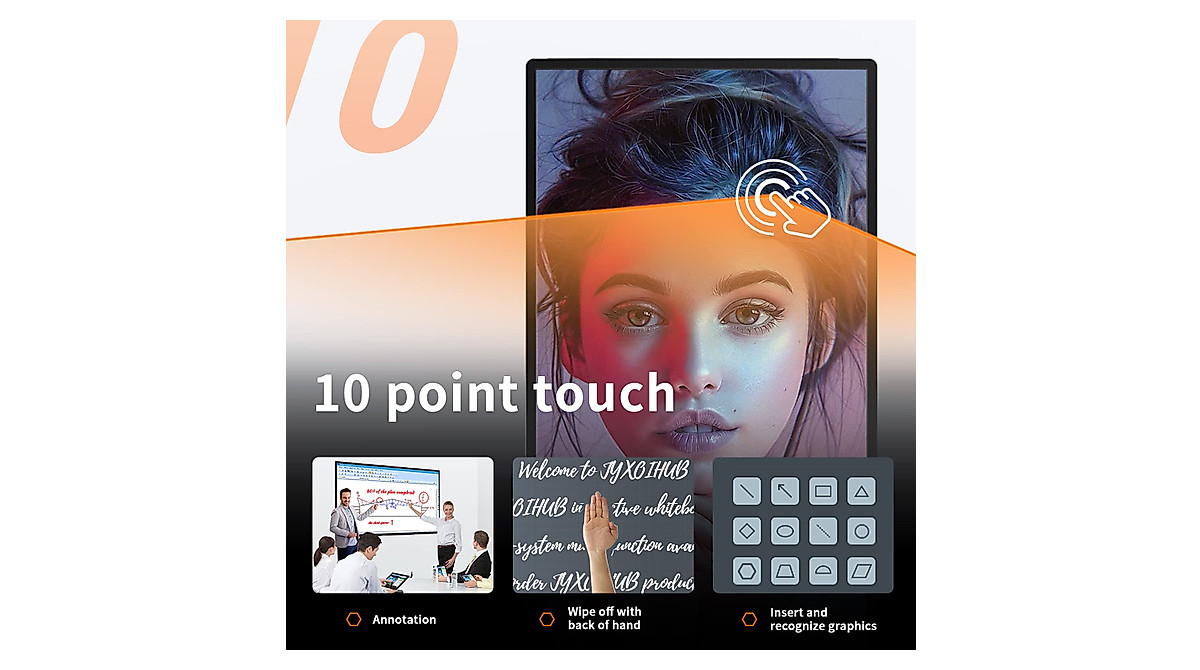 Smart Board 43 Inch Interactive Whiteboard with Screen Mirroring | JYXOIHUB