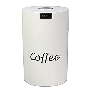Tightpac America, Inc. CFV2-SWWC The Ultimate Vacuum Sealed Coffee Container, White Logo