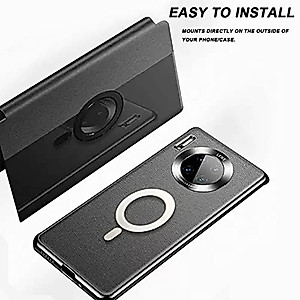 2 Pack Magnetic Adapter Ring, Universal Magnet Sticker Compatible with Magsafe Accessories & Wireless Charging for iPhone 14/13/12/11 Pro Max Mini, Galaxy S22/S21, Black/White