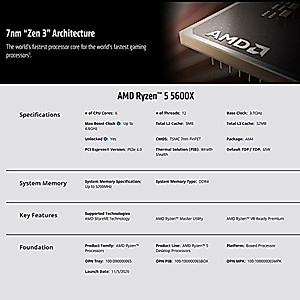 Micro Center AMD Ryzen 5 5600X 6-core, 12-Thread Unlocked Desktop Processor with Wraith Stealth Cooler Bundle with B550M PRO-VDH WiFi ProSeries Motherboard and 1TB Gen4 2280 SSD