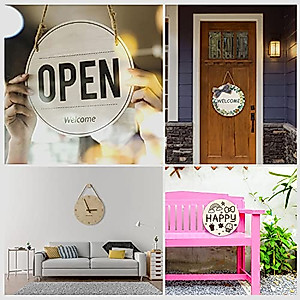 12pcs Wood Circles for Crafts 12inch Unfinished Blank Round Wooden Slices Easter Ornaments Home Decorations DIY Cutouts Welcome Door Decors Signs Red Black Plaid Burlap Ribbon Rustic Jute Rope Strings