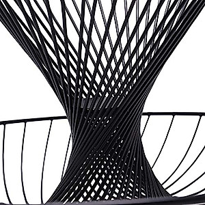 WSZJJ Creative Modern 2 Layer Metal Bowl Kitchen Fruit Basket Champagne Elegant Home Living Room Decoration Storage Basket