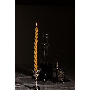 Ner Mitzvah Braided Beeswax Havdalah Candle - 2 Pack - 10" Hand Dipped Bees Wax Braided Candle - Thick Round Twist Braid - Shabbat Judaica Gift