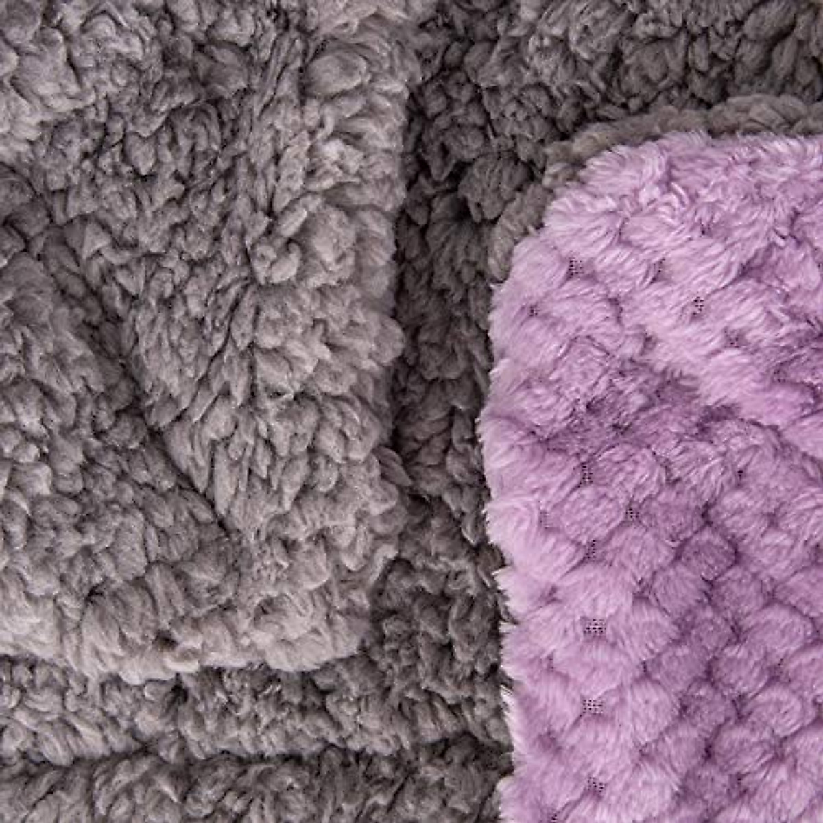 Fuzzy Dog Blanket or Cat Blanket or Pet Blanket, Warm and Soft, Plush Fleece Receiving Blankets for Dog Bed and Cat Bed, Couch, Sofa, Travel and Outdoor, Camping (Blanket (24" x 32"), DG-Lavender)