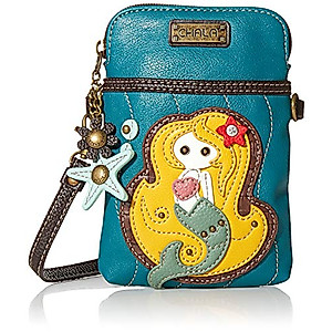 Chala Cellphone Crossbody Handbag Mermaid/Blue, 5 x 7.5 x 1