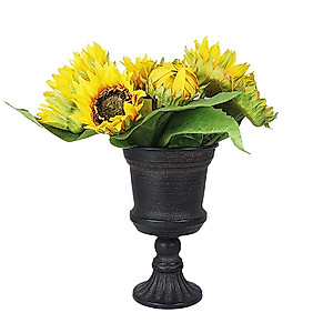 WEIDUOFUN Antique Display Urn Planter Pedestal Vase Rustic Classic Urn Planter Vase for Wedding Home Cafe Decoration -7.87”Tall and 3.54” Diameter