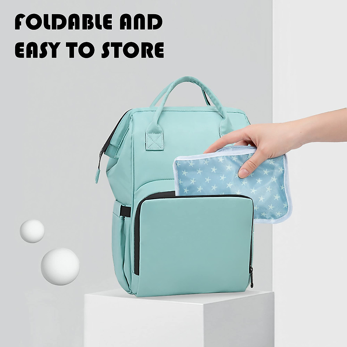 Little Dimsum Baby Toddler Weaning Bib Coverall, Attaches to High chair, Waterproof Long Sleeve Feeding Smock Apron, Easy to Clean for Eating 6-36 Months（Blue-star）