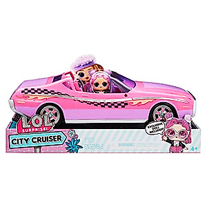 L.O.L. Surprise! LOL Surprise City Cruiser, Pink and Purple Sports Car with Fabulous Features and an Exclusive Doll - Great Gift for Kids Ages 4+