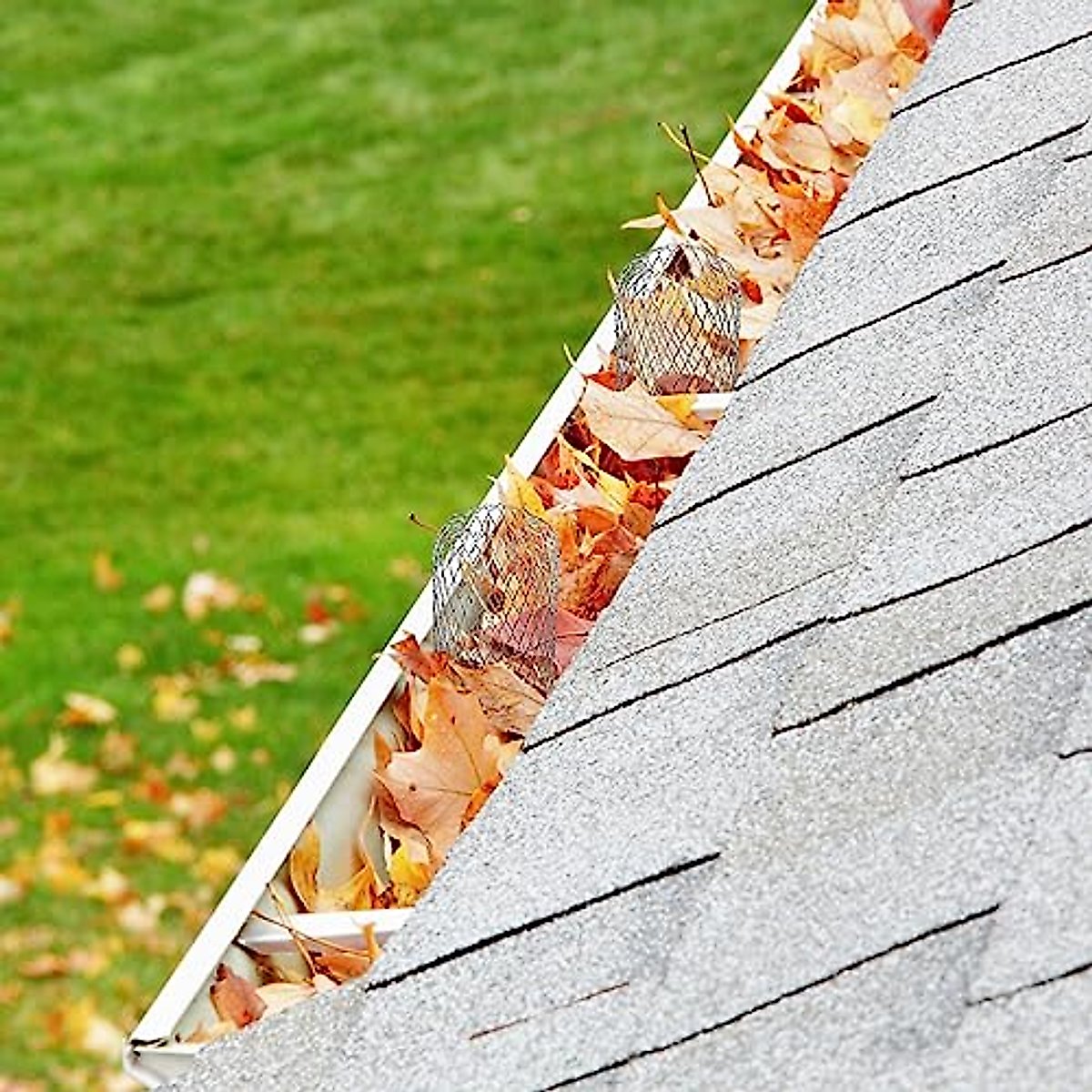 DOITOOL 6 Pack Gutter Downsport Guards 3 Inch Expandable Aluminium Filter Strainer, Leaf Filter Gutter Strainer Gutter Downspout Protectors, Stops Blockage from Leaves and Debris