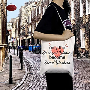 MBMSO Social Worker Tote Bag for Women Social Work Appreciation Gifts Social Worker Graduation Gifts Shoulder Shopping Bag (Social Worker TB)