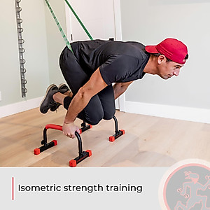 Rubberbanditz Parallette, Parallel Bars & Dip Station | At Home Gym Workout Equipment, L-Sit Bars & Calisthenics Equipment for Home. Perfect for Push Ups, Dips, Handstands & Gymnastics.