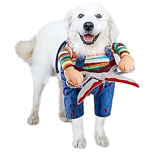 Hotumn Dog Funny Costume Halloween Pet Clothes Cat Cosplay Party Suit Funny Dog Costume for Small Medium Large Dogs (Large)