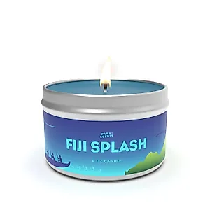 Park Scents Fiji Splash Candle - Accurate Smell Like The Smell of The Fiji Island Scene in Soarin' Around The World - Epcot, Disneyworld - Natural Soy Blend - Handmade in The USA | 8 oz. Tin