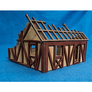 GameCraft Miniatures 28mm Small Half Timber House - 28MMDF550