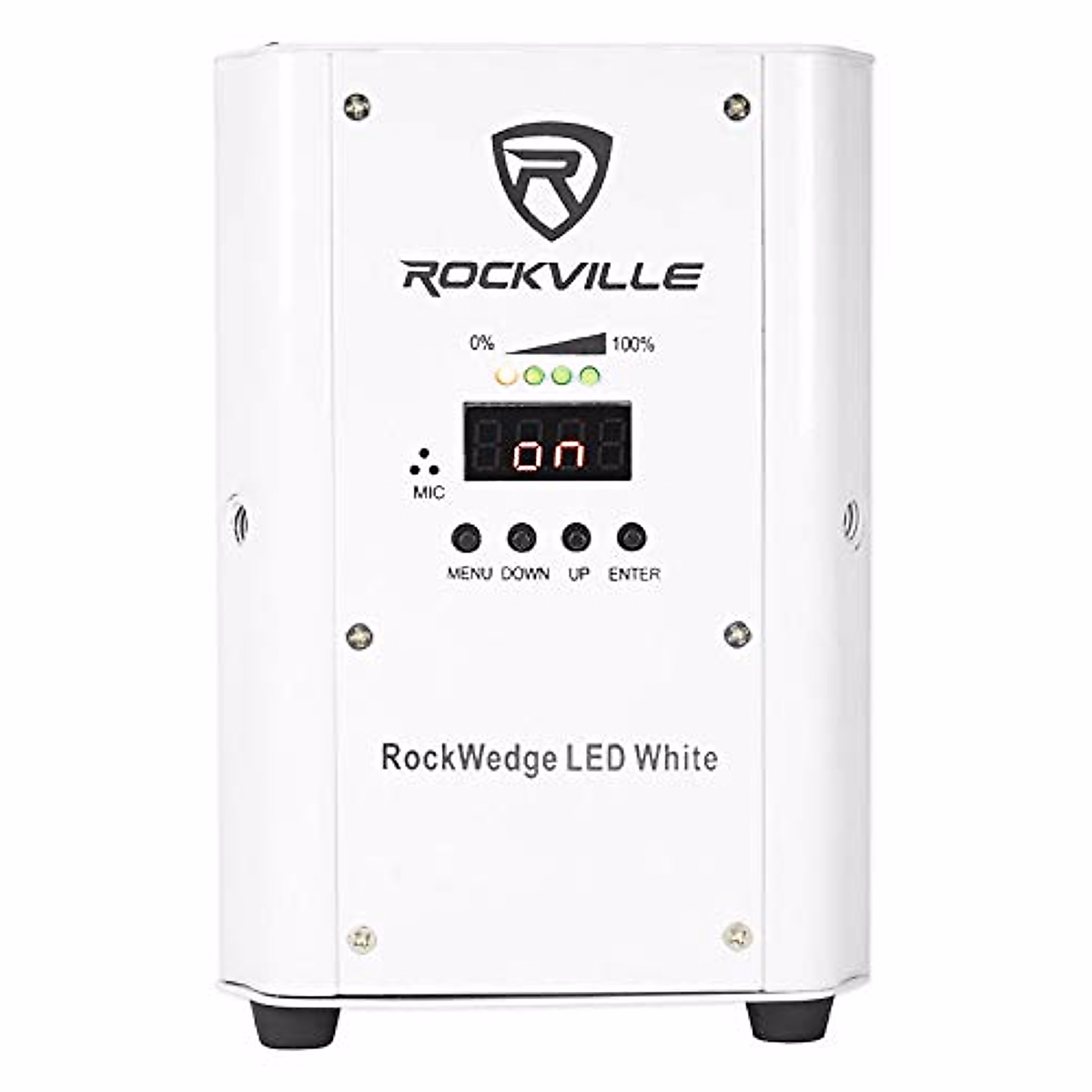 Rockville RGBWA+UV Rechargeable Wireless Wash DJ Up-Light in White (RockWedge LED