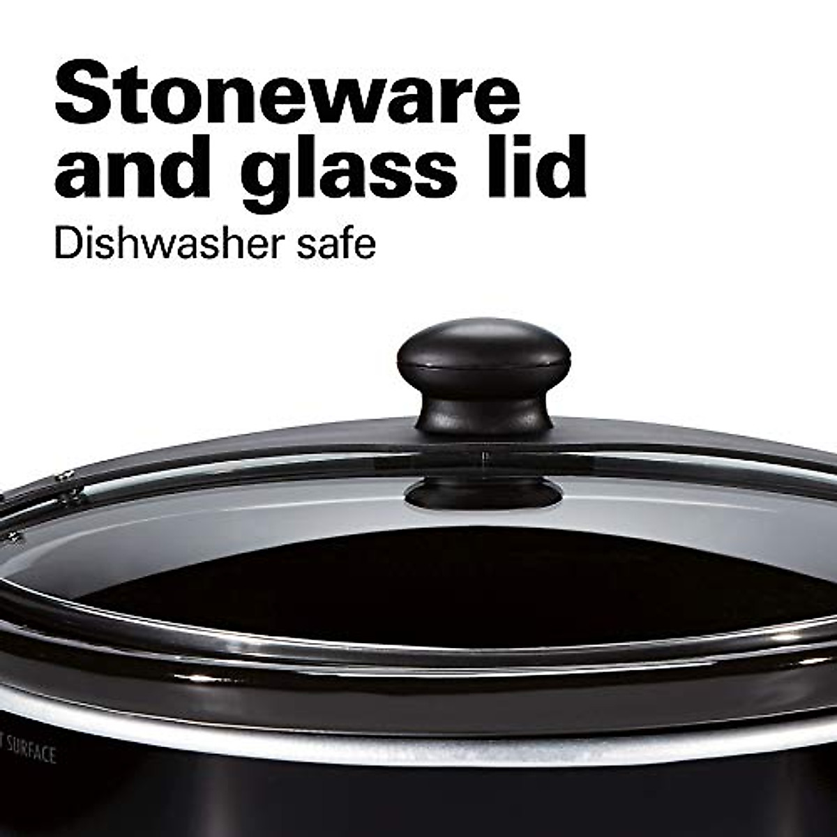 Hamilton Beach Slow Cooker, Extra Large 10 Quart, Stay or Go Portable With Lid Lock, Dishwasher Safe Crock, Black (33195)