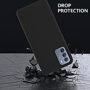 JR rutien Case for Infinix Zero 5G 2023 Phone Case Soft Shockproof Full Body Protection Protective Silicone Case (Black)