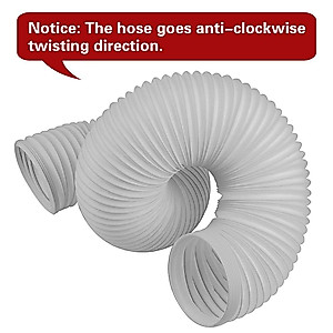 Zealor Universal Exhaust Hose Counterclockwise Threads for Portable Air Conditioner (5.9 Inch Diameter)