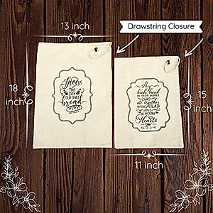 WISEOWELL Linen Bread Bags For Homemade Bread LINEN with Beeswax Wraps - 100% Organic Linen | Eco-Friendly | Bread Bags For Homemade Bread And Produce