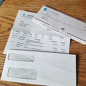 1,000ct, 9 Double Window Security Envelopes, Tinted. Self Seal. Fits Quicken, Quickbooks, Microsoft Money Checks, Quick Books, Intuit