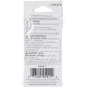 Creative Converting CANDLE-4566 Polka Dot 7 Numeral Candle, 2.87-Inch x 1.5-Inch