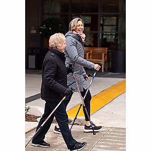 Urban Poling ACTIVATOR® MODA with Snow & Trekking Baskets, Silver with Blue, Green, & Yellow, 1 Pair – For Users 4'2"–6' – Lightweight, Aluminum Nordic Walking Sticks – Collapsible & Adjustable Hiking