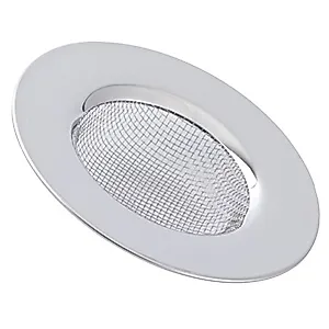 Mtsooning 2Pcs Kitchen Sink Strainer Drainer, 3 Inch Stainless Steel Mesh Sink Drain Cover Stopper for Kitchen Basin Bath Basket Filter Replacement