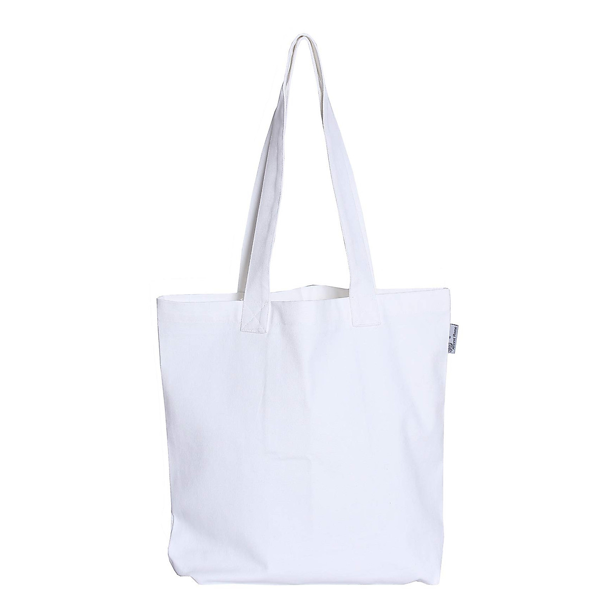 ACCENTHOME Cotton White Tote Bags | Super Strong Set of 2 Reusable Cotton Bags | Customizable Easy To Use Aesthetic Tote Bag For DIY, Advertising, Promotion, Gift | Lightweight Bags For Men Women