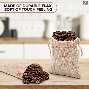 Small Burlap Bags with Drawstring - 24 Pcs Muslin Bags Natural Burlap Bags - Reusable Burlap Gift Bags with Drawstring Jewelry Burlap Sack Medium - Burlap and Lace Wedding Favor Bags for Parties