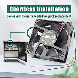 YUXIVCNE W0301112 W0301101 Refrigerator Evaporator Fan Motor and Mesh Cover Replacement for ATOSA Undercounter Rridge Model MGF8401 MGF8401GR MGF8402 MGF8403 MGF8404 MGF8405 MGF8405GR MGF8406 MGF8415