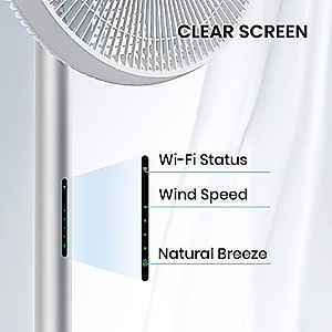smartmi Outdoor Oscillating Pedestal Fan 3, 100-Speed Portable Quiet Standing Fan, 120° Oscillation and 40° Tilt, Floor Smart Fan for Bedroom Home Office, Works with Alexa, Cordless, with Remote, 38 Inch