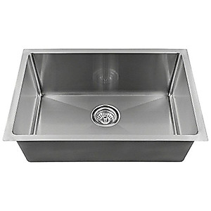MR Direct 2620S-18 Stainless Steel Undermount 26 in. Single Bowl Kitchen Sink