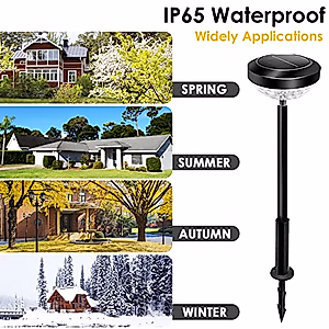 Chinco Star Bright Solar Lights Outdoor Waterproof 6 Pack Solar Outdoor Lights Kits LED Source Two Light Modes Patio Decorations Solar Garden Lights for Patio/Yard/Lawn/Walkway