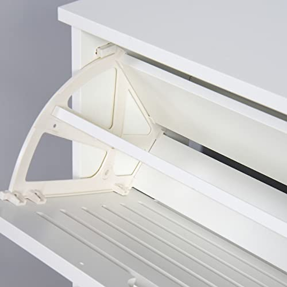 FRITHJILL Shoe Cabinet for Entryway, Shoe Storage Rack Organizer with 3 Flip Doors, White, 20.94x9.45x43.11 inch