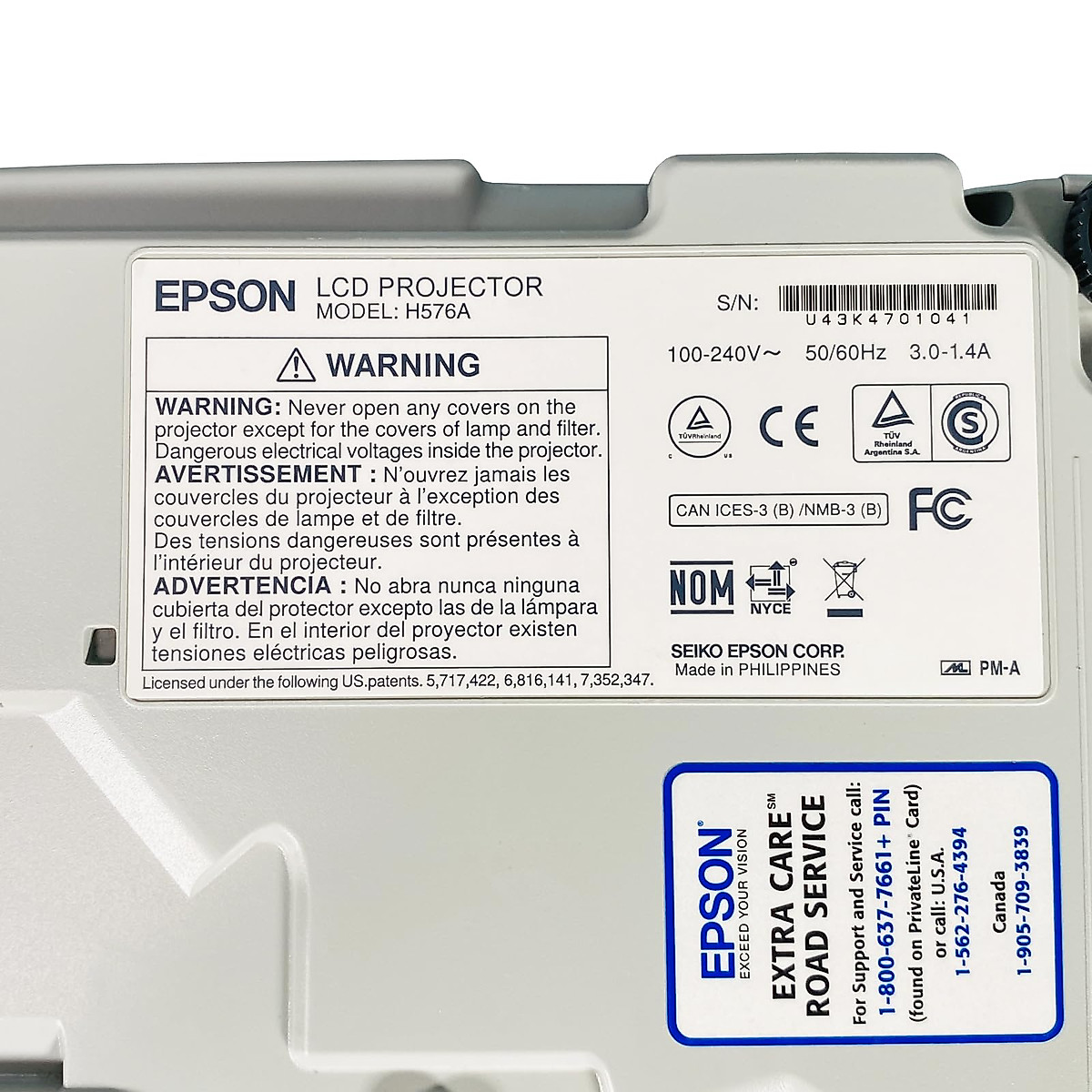 Epson PowerLite 97 3LCD Projector 2700 ANSI HD 1080i HDMI, Bundle: Remote Control, Power Cable, HDMI Cable