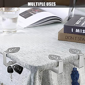 CUNGLIN Table Cloth Holder Clips 10 Pack, Leaf Shape Picnic Tablecloth Clip Outdoor Large Heavy Duty Stainless Steel Decorative Cover Clamp Pin for Party Wedding Restaurant Camping RV Accessories