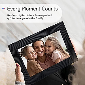 NexFoto 32GB Digital Photo Frame 10.1 Inch, WiFi Digital Picture Frame with HD Display, IPS Touch Screen, Easy to Share Photos Video via App, Auto-Rotate, Wall-Mountable, Gift for Grandparents