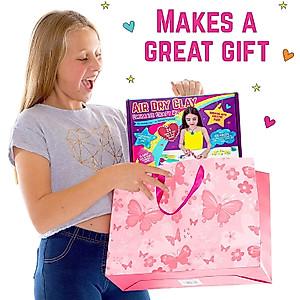 GirlZone Air Dry Clay Ultimate Craft Kit, Over 100 Piece Kids Modeling Clay Set, Air Dry Clay for Kids with No Baking Required, Arts & Crafts for Girls Age 3+ (Regular Size)