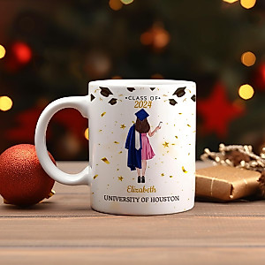 winorax Graduation Gifts Class of 2024 Personalized Graduation Coffee Mug With 11oz 15oz Travel Coffee Mugs Master Degree College Grad Congratulations Keepsake For Senior High School Student