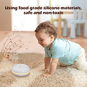 MediAcous White Noise Machine for Adults, Kids, Sleeping Baby, Portable Sound Machine with 18 High-Fidelity Soothing Sounds and 4 Timers, USB Baby Sound Machine with Night Light and Memory Function