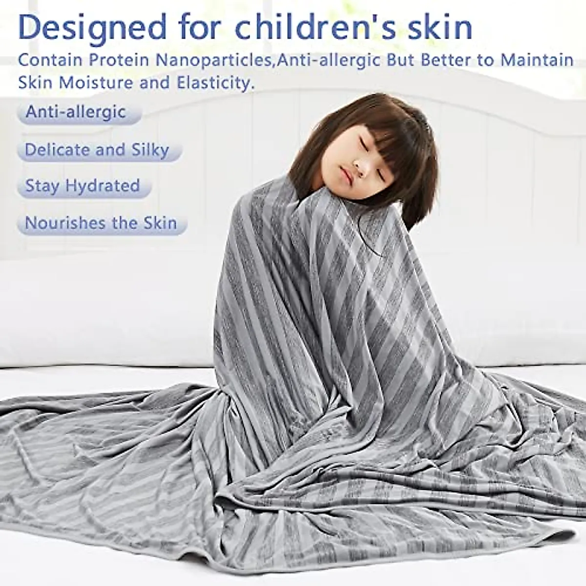 Guohaoi Cooling Throw Blanket for Hot Sleepers,Arc-Chill Q-Max >0.5 Cool Fiber,100% Oeko-Tex Certified Lightweight Summer Cool Blanket for Travel/Outdoor Ultra Cold Breathable,50''x70''