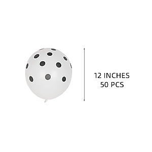 AnnoDeel 50 Pcs 12" Latex Balloons, White Polka Dot Balloons for Brithday Balloon Wedding Balloon decoration