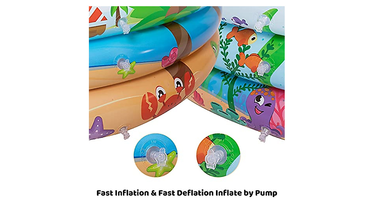 JOYIN 2 Pack 47" Inflatable Baby Pools for Summer Fun