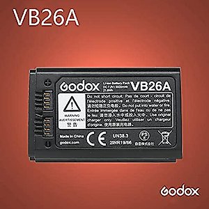 GODOX V1 Battery VB26 VB26A VB26B Lithium Battery Pack V1-S V1-C V1-N V1-F Round Head Flash and V860III Series Flash V850III AD100Pro Flash Speedlight